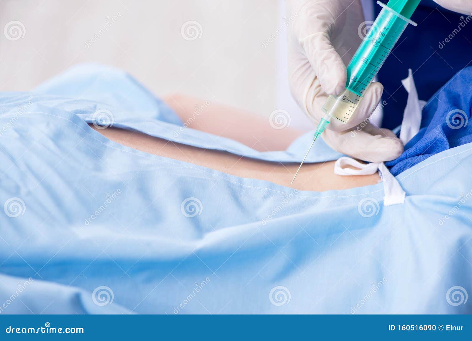 Female Patient Getting an Injection in the Clinic Stock Photo - Image ...