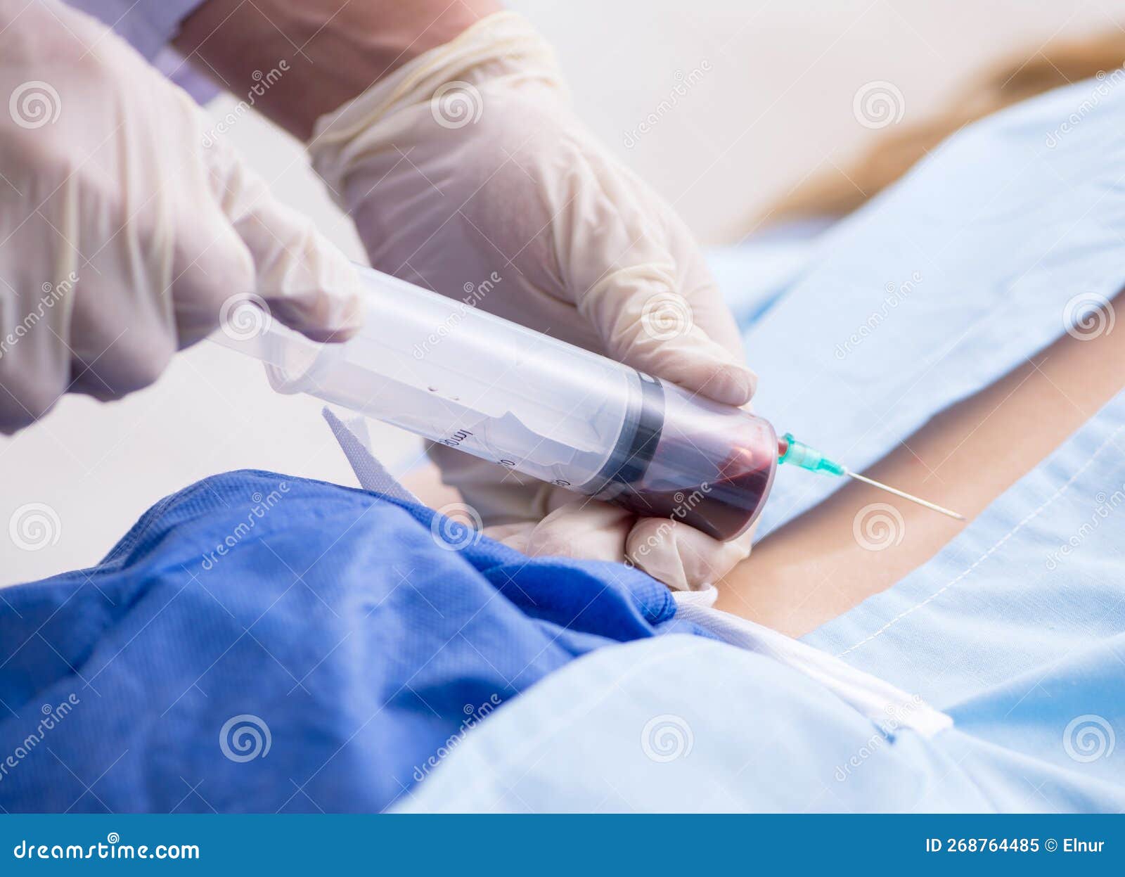 Female Patient Getting an Injection in the Clinic Stock Image - Image ...