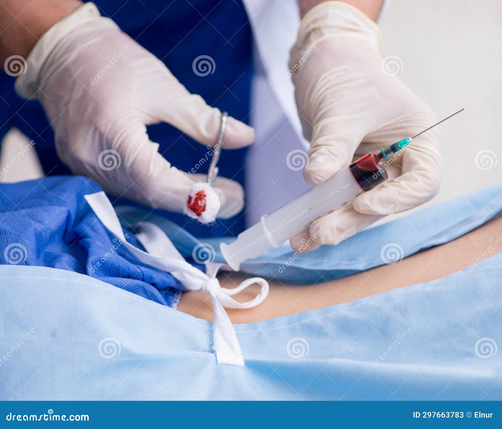 Female Patient Getting an Injection in the Clinic Stock Image - Image ...