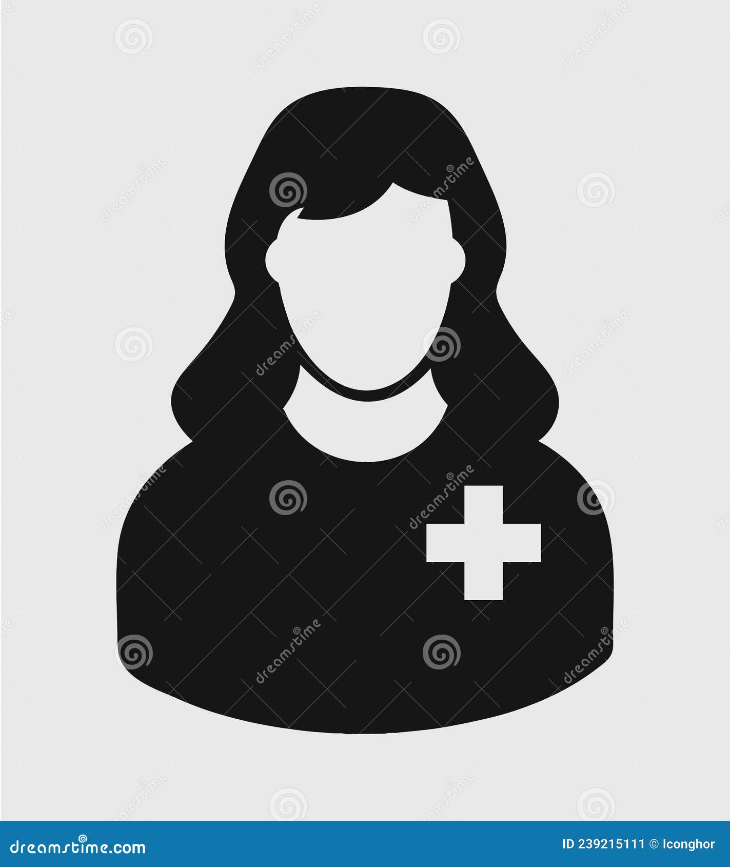 Female Patient Icon. stock vector. Illustration of attendant - 239215111