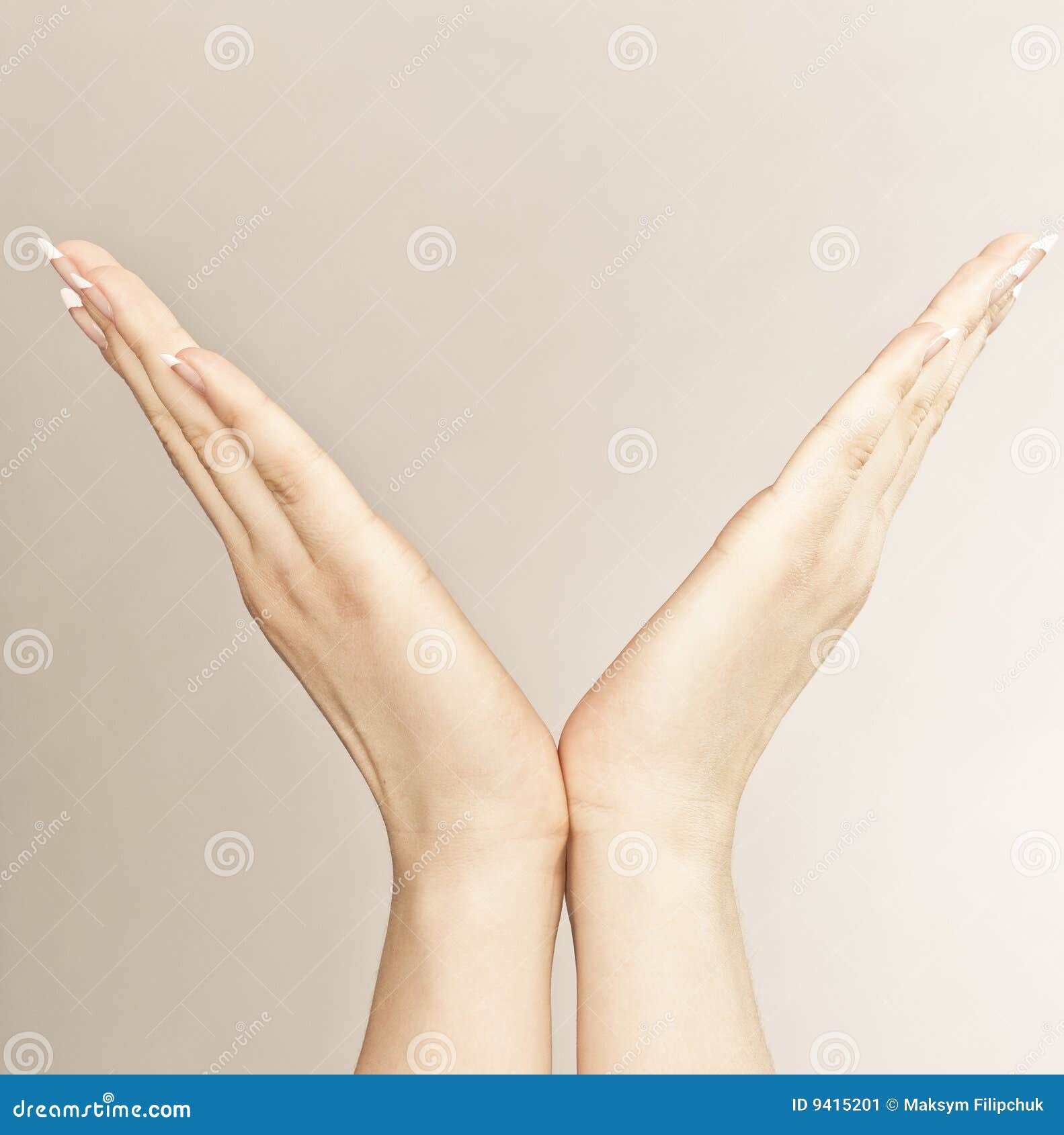 Female peaceful hands stock image. Image of love, peace - 9415201