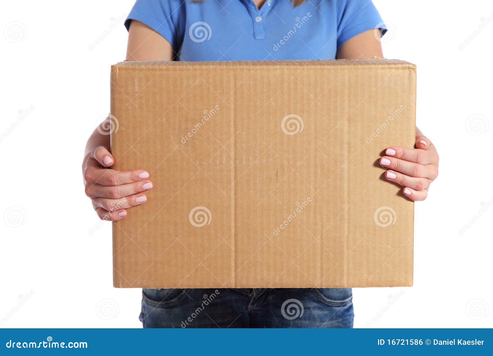 Female Person Holding a Moving Box Stock Photo - Image of background ...