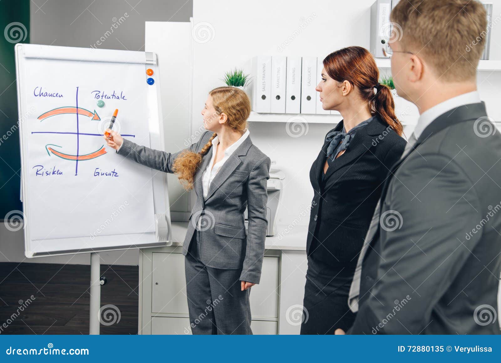 Female Person Making a Presentation Stock Image - Image of corporate ...