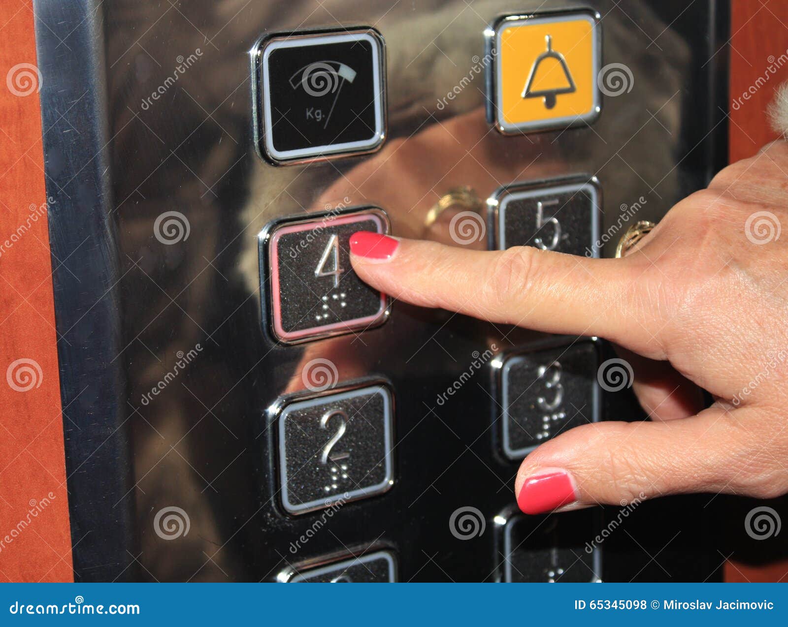 Pushing Elevator Down Button Stock Image | CartoonDealer.com #61698355