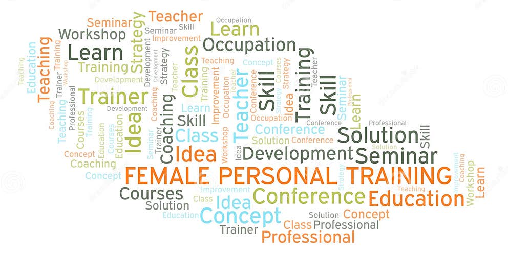 Female Personal Training Word Cloud. Stock Illustration - Illustration ...