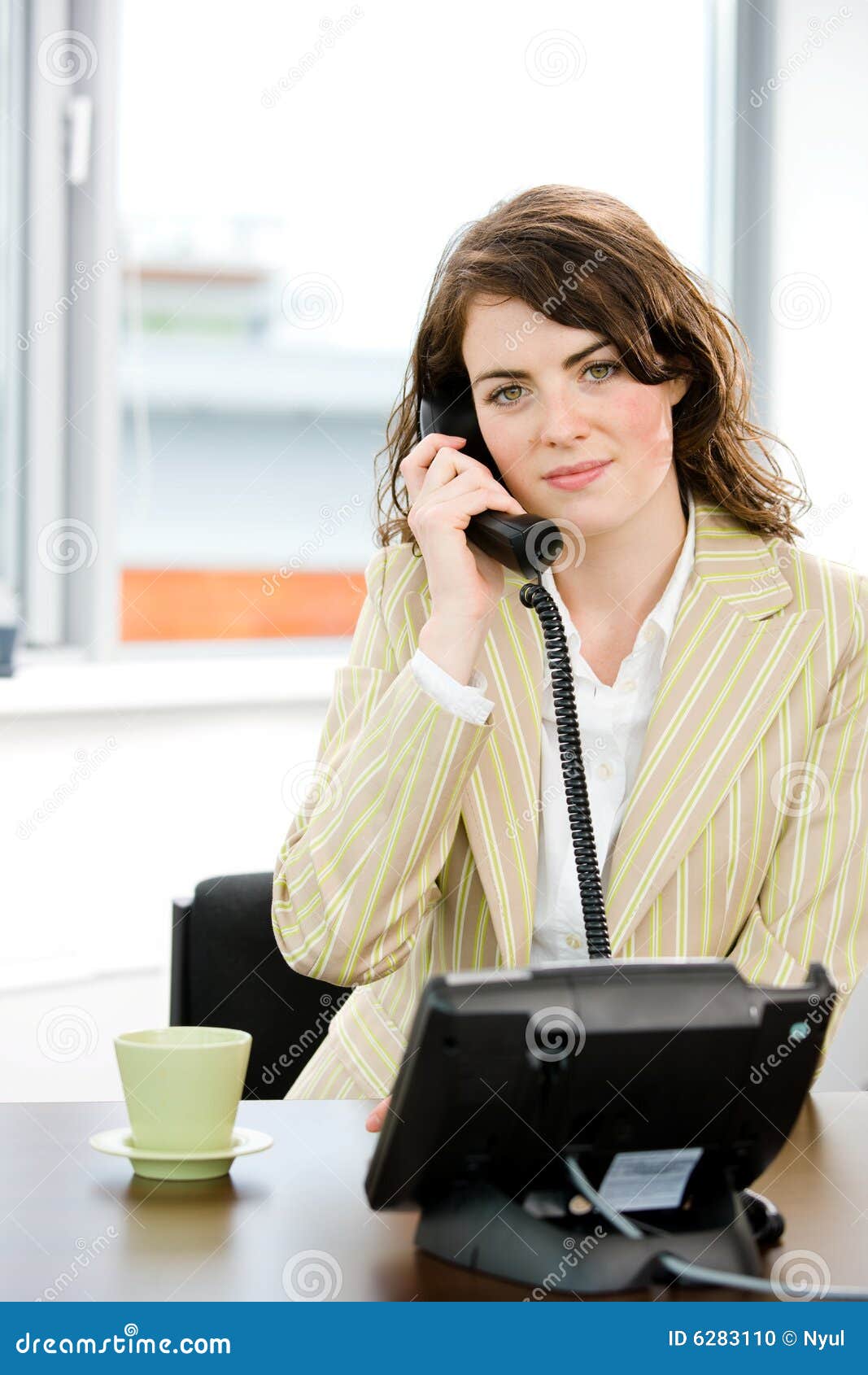 Female phone operator stock photo. Image of females, adult - 6283110