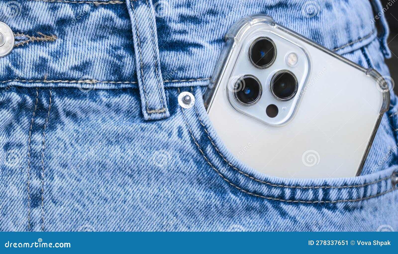 Female Phone in Pocket, Macro Stock Image - Image of pocket, girl ...