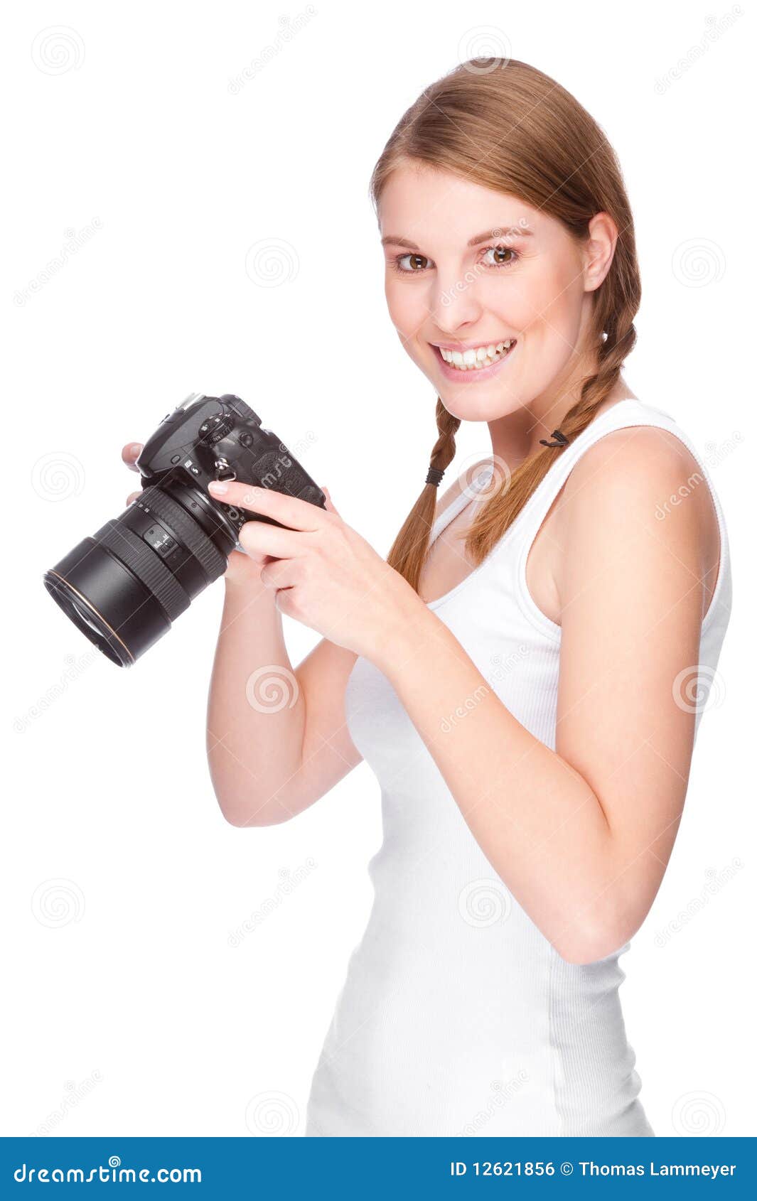 Female photographer stock photo. Image of photographer - 12621856