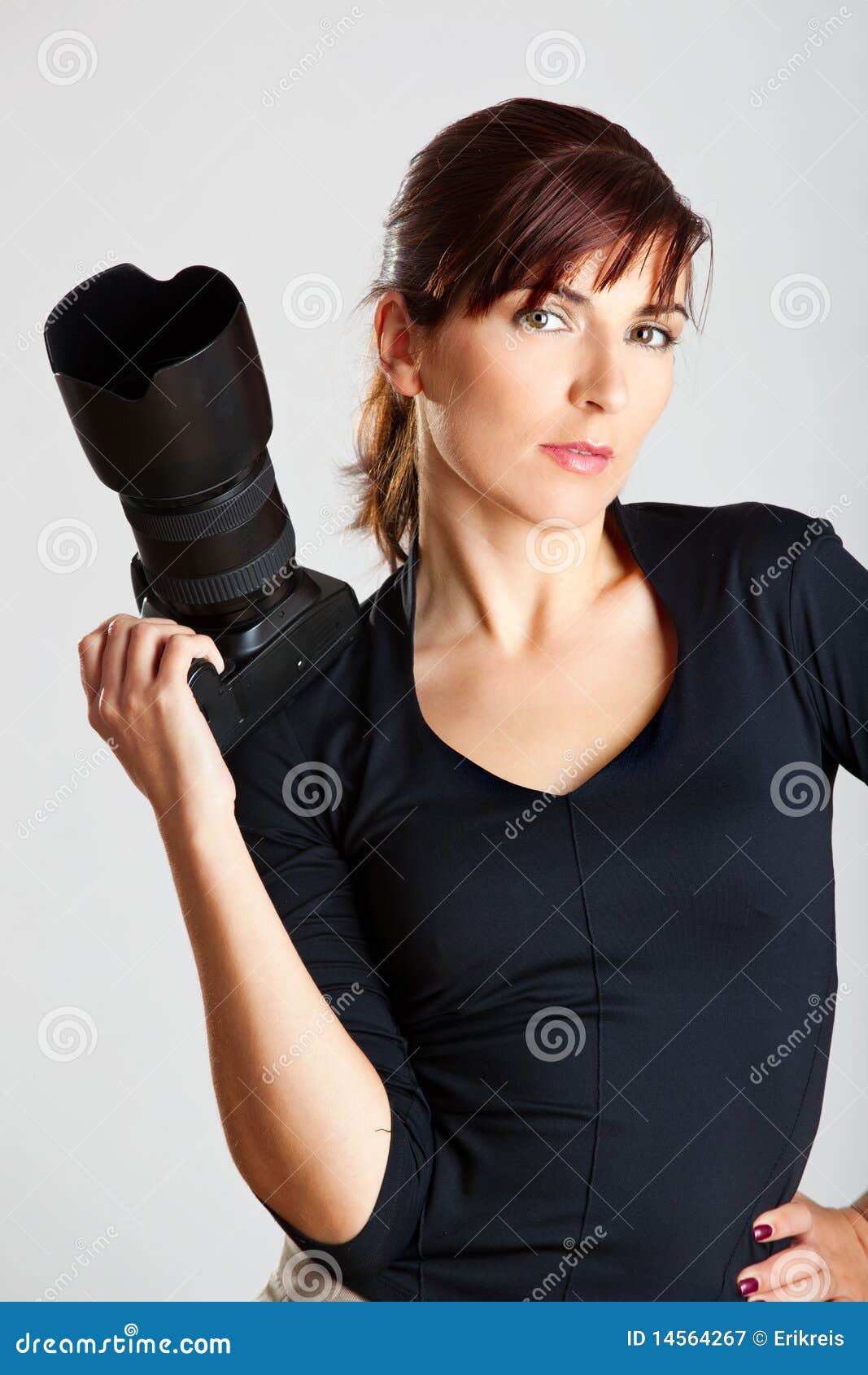 Female Photographer stock image. Image of focus, caucasian - 14564267