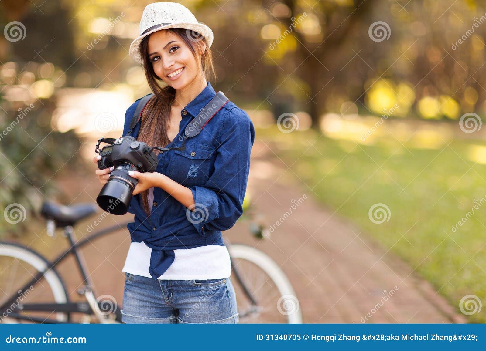 Female photographer camera stock image. Image of adult - 31340705