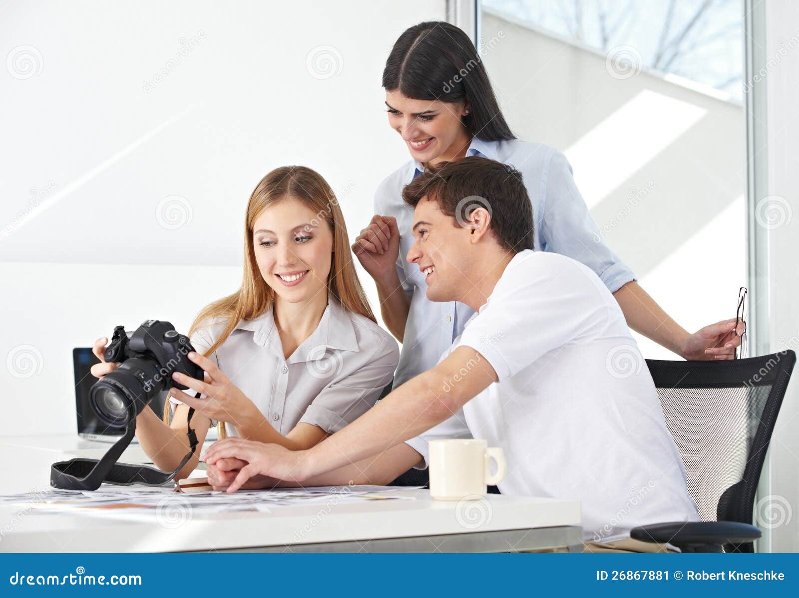 Female Photographer Viewing Images Stock Image - Image of assistant ...