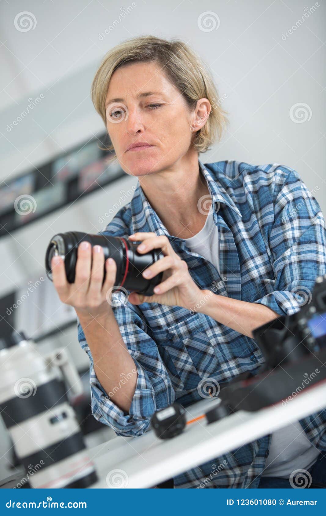 Female Photographer at Work Stock Photo - Image of enthusiasm, digital ...