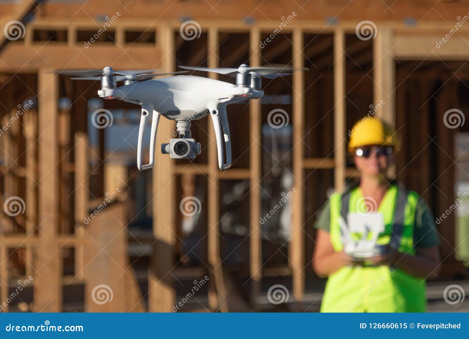 Female Unmanned Aircraft System UAV Quadcopter Drone Pilot Stock ...