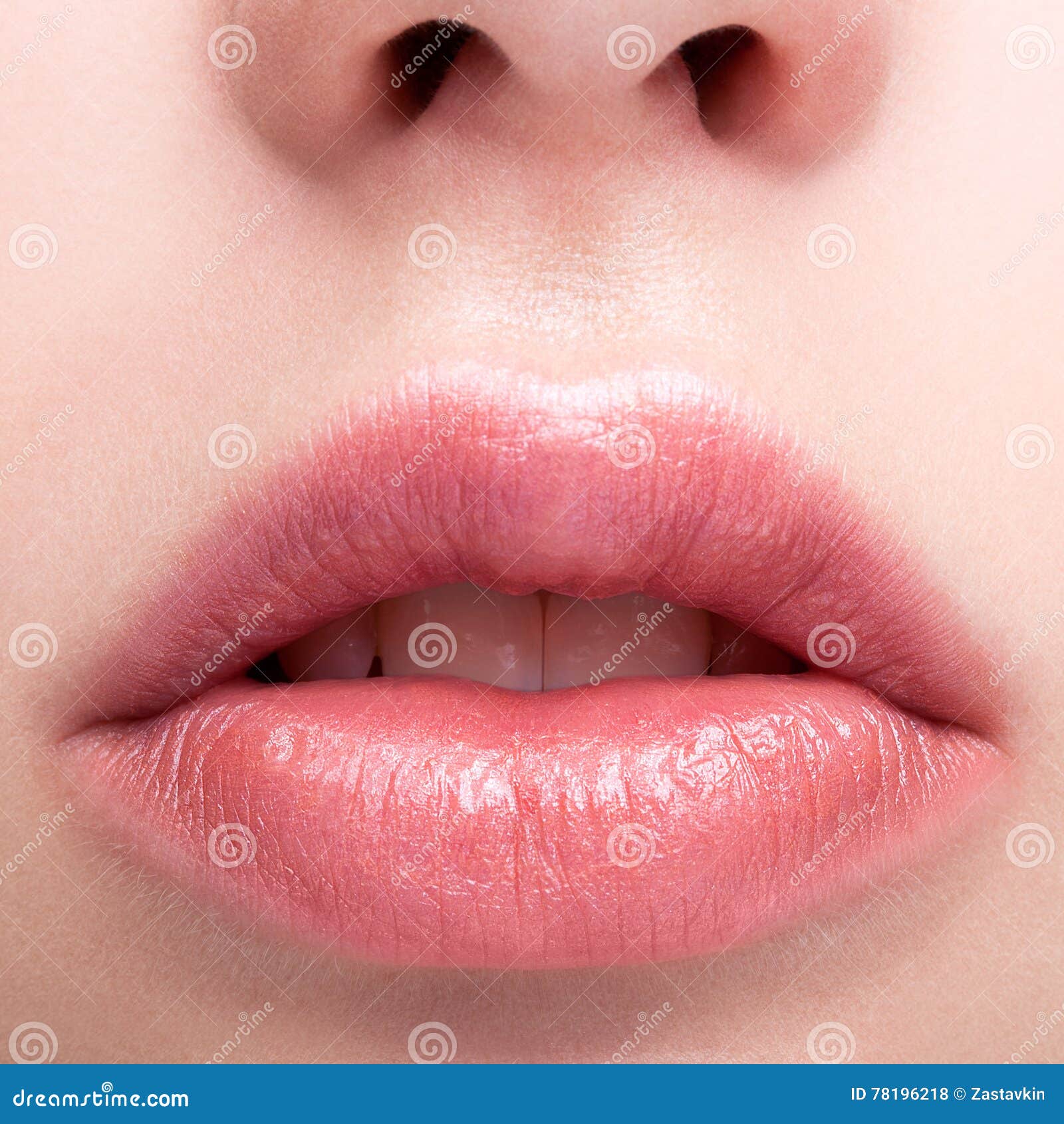 Female Pink Plump Lips Makeup Stock Photo - Image of closeup, glamor ...