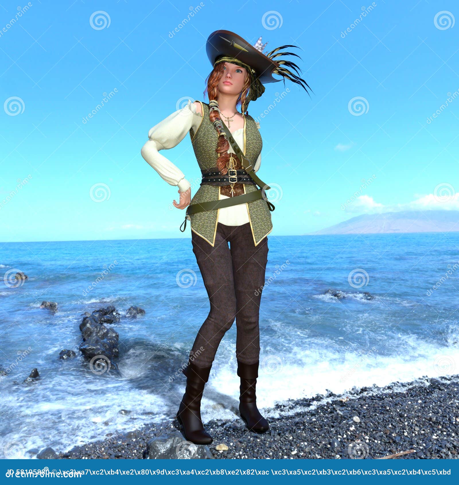 Female pirates stock photo. Image of pirates, woman, pose - 58195880