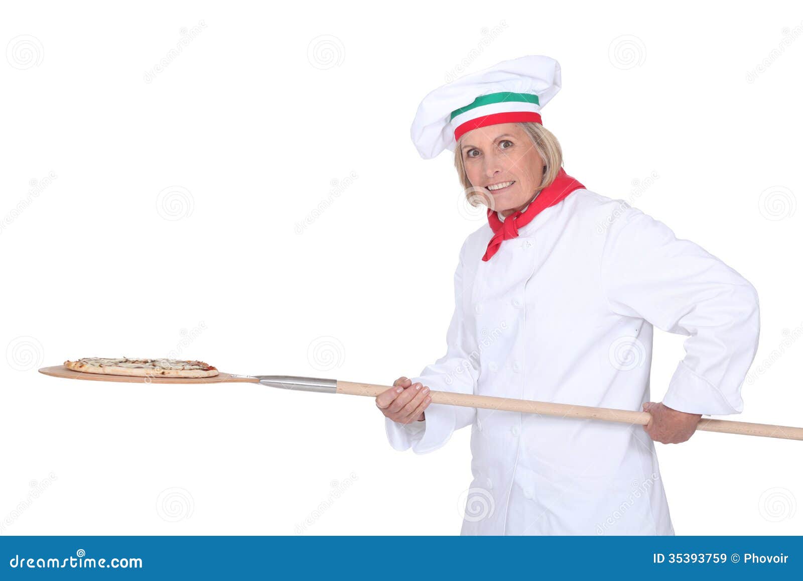 Female pizza chef stock image. Image of person, food - 35393759