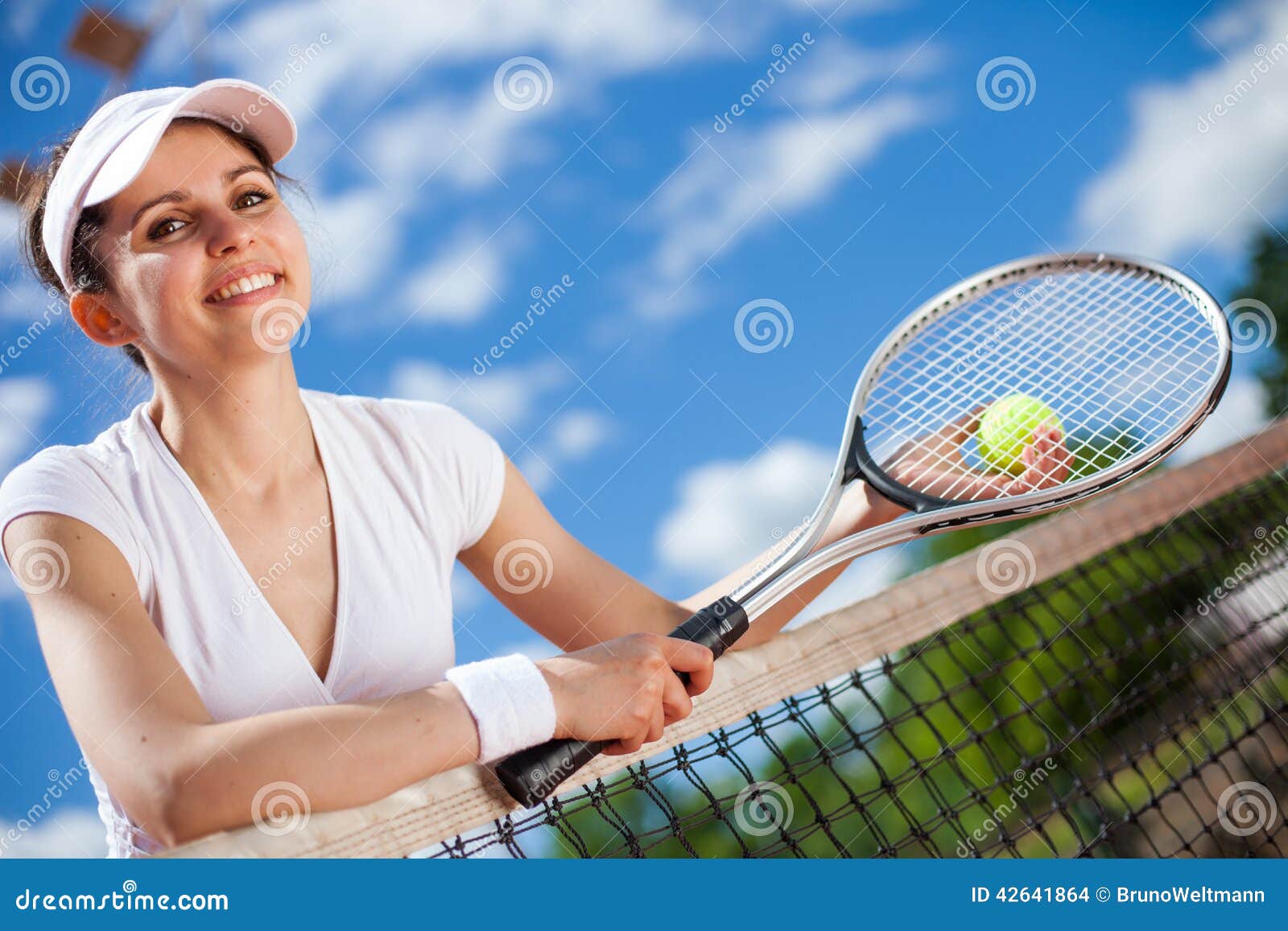 Female playing tennis stock photo. Image of competition - 42641864