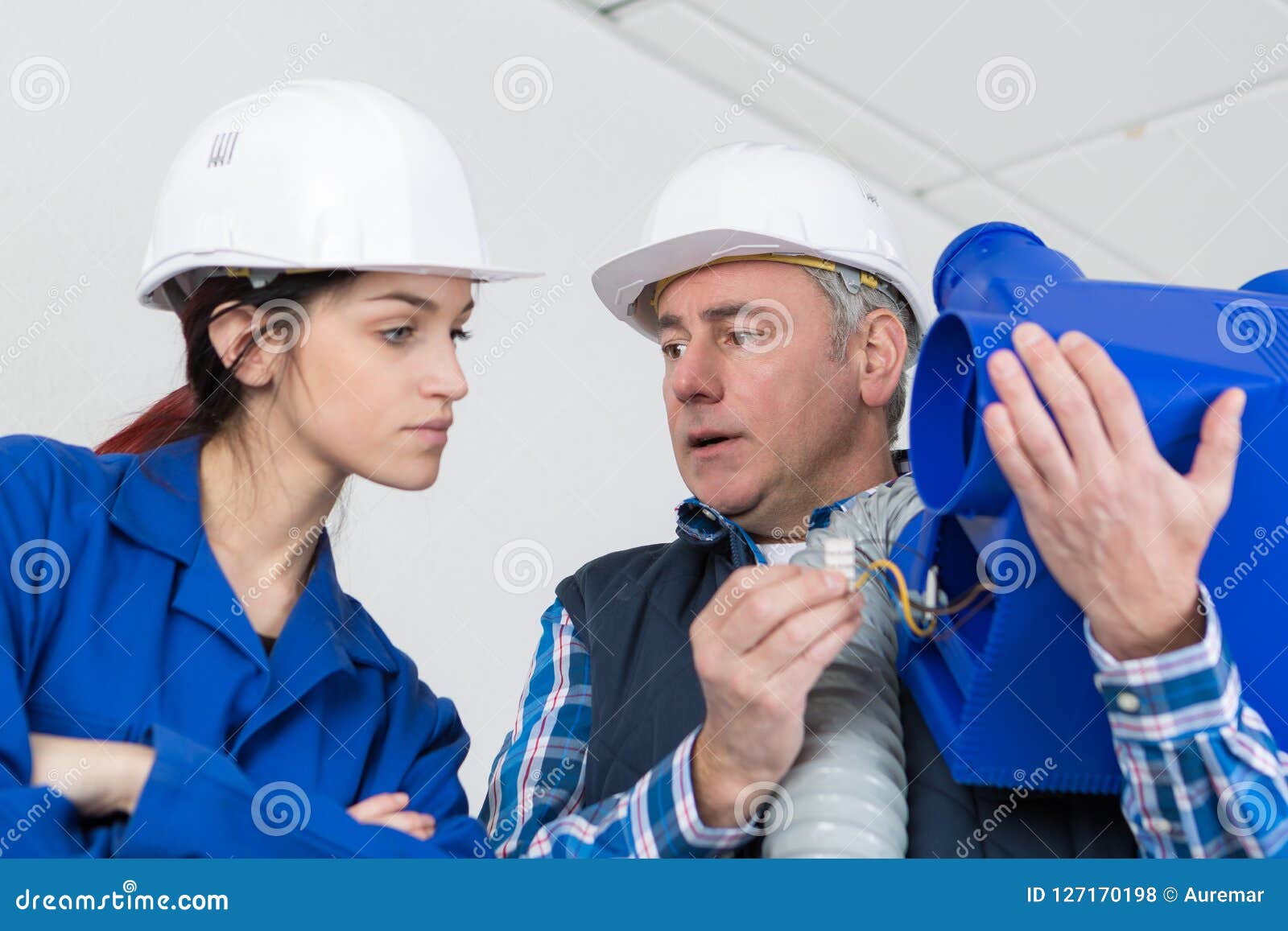 Female Plumber with Apprentice Stock Photo - Image of people, plumbing ...