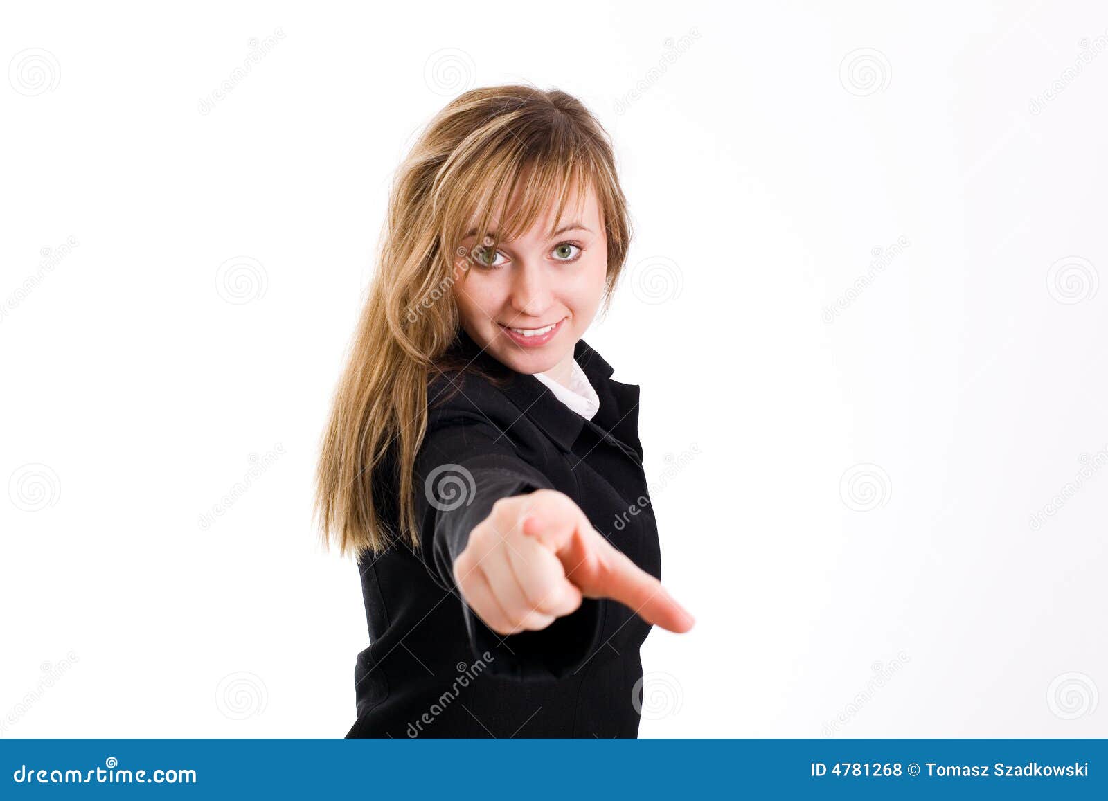 Female pointing at you. stock photo. Image of woman, young - 4781268