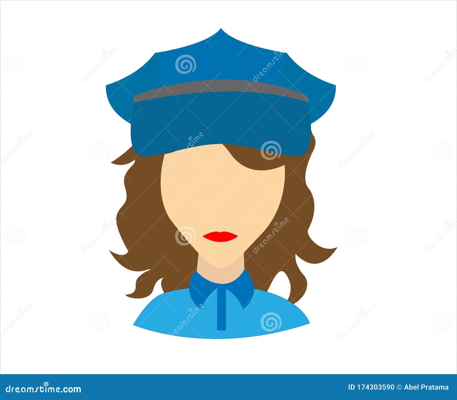 Police Woman Icon Illustration Design Stock Vector - Illustration of ...