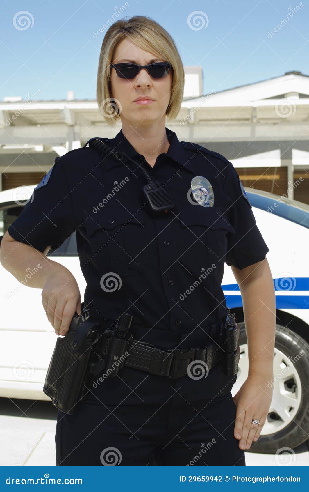 Female Police Officer stock photo. Image of looking, armed - 29659942