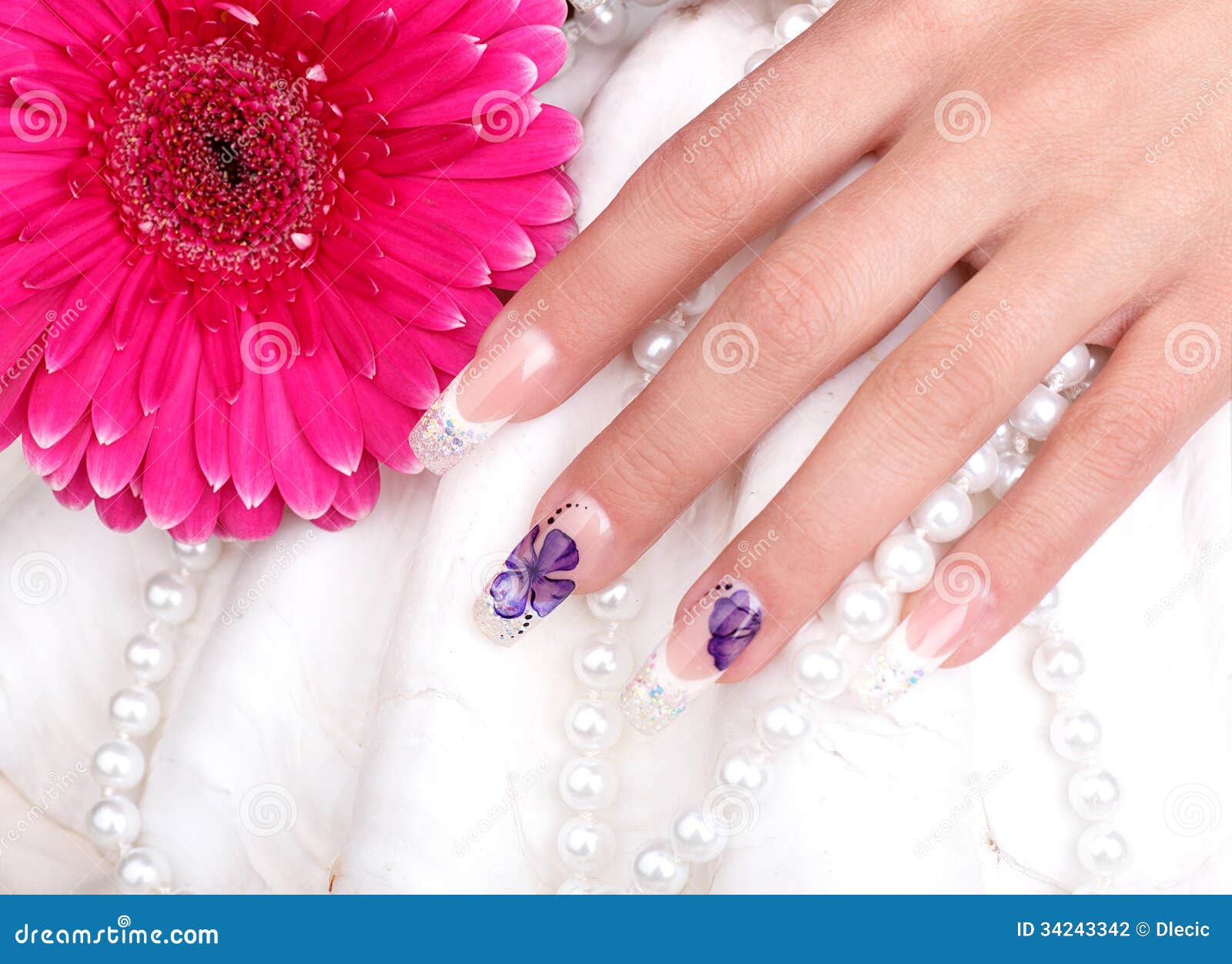 Female polished nails stock photo. Image of caucasian - 34243342