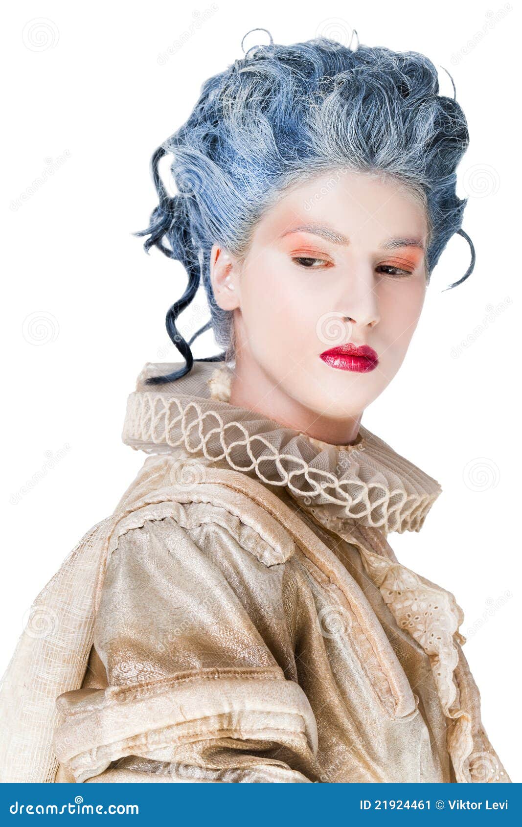 Female Portrait Medieval Costume Stock Image - Image of despair ...