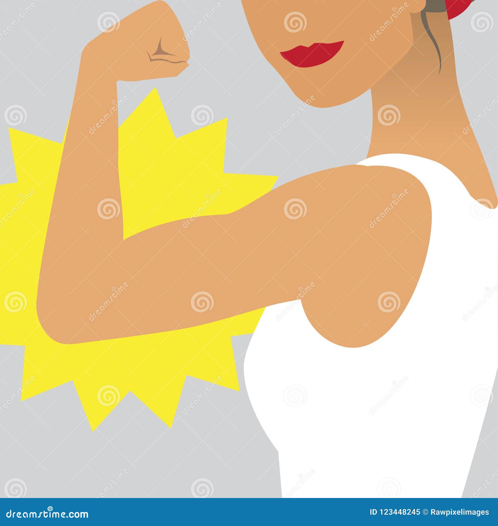 Female Power and Strength Illustration Stock Vector - Illustration of ...