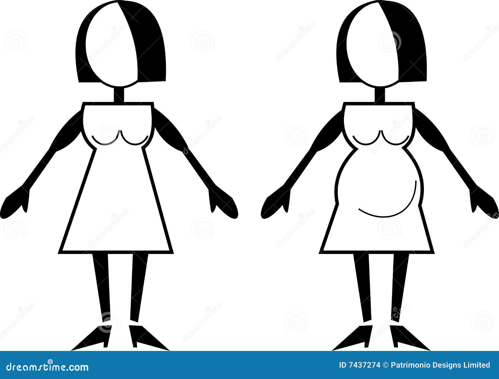 Stick Figure Pregnant Mom