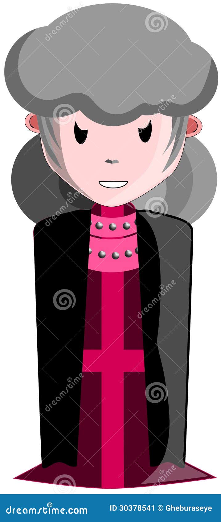 A Female Priest Praying, Prayer Vector Illustration | CartoonDealer.com ...
