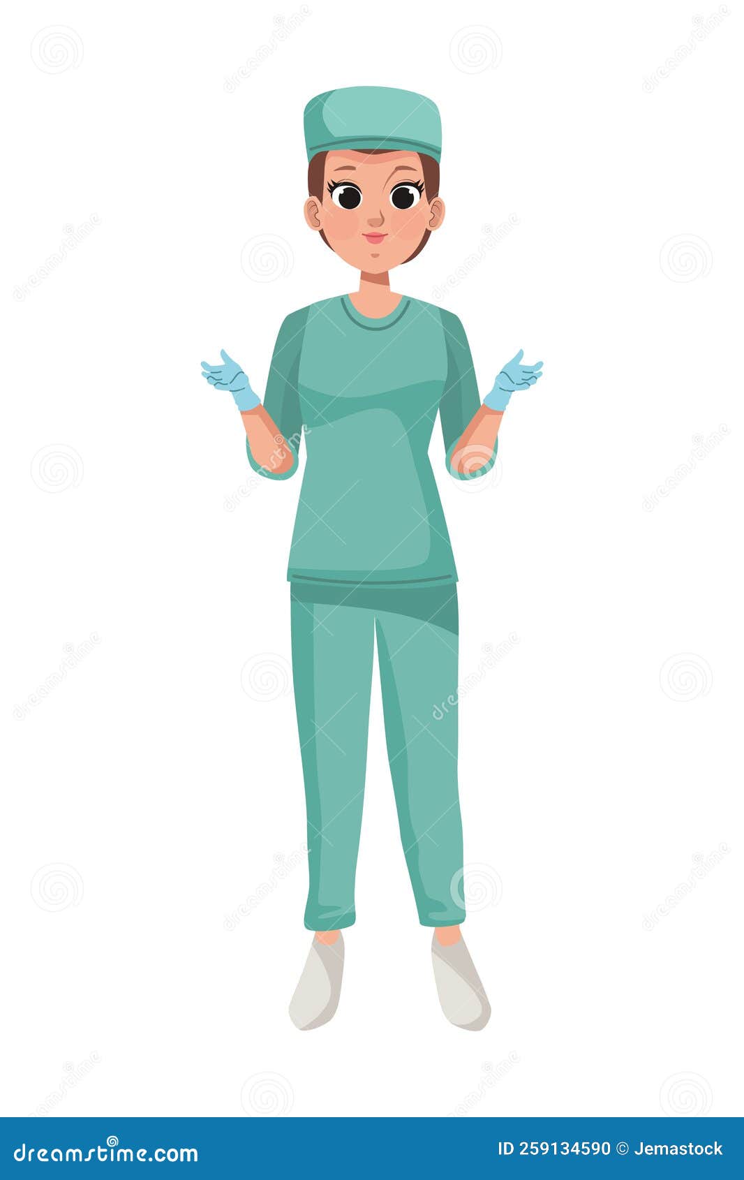 Female Professional Doctor Surgeon Stock Vector - Illustration of ...
