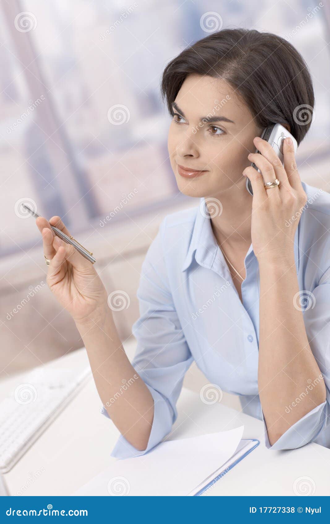 Female Professional on Phone Call Stock Photo - Image of adult, formal ...