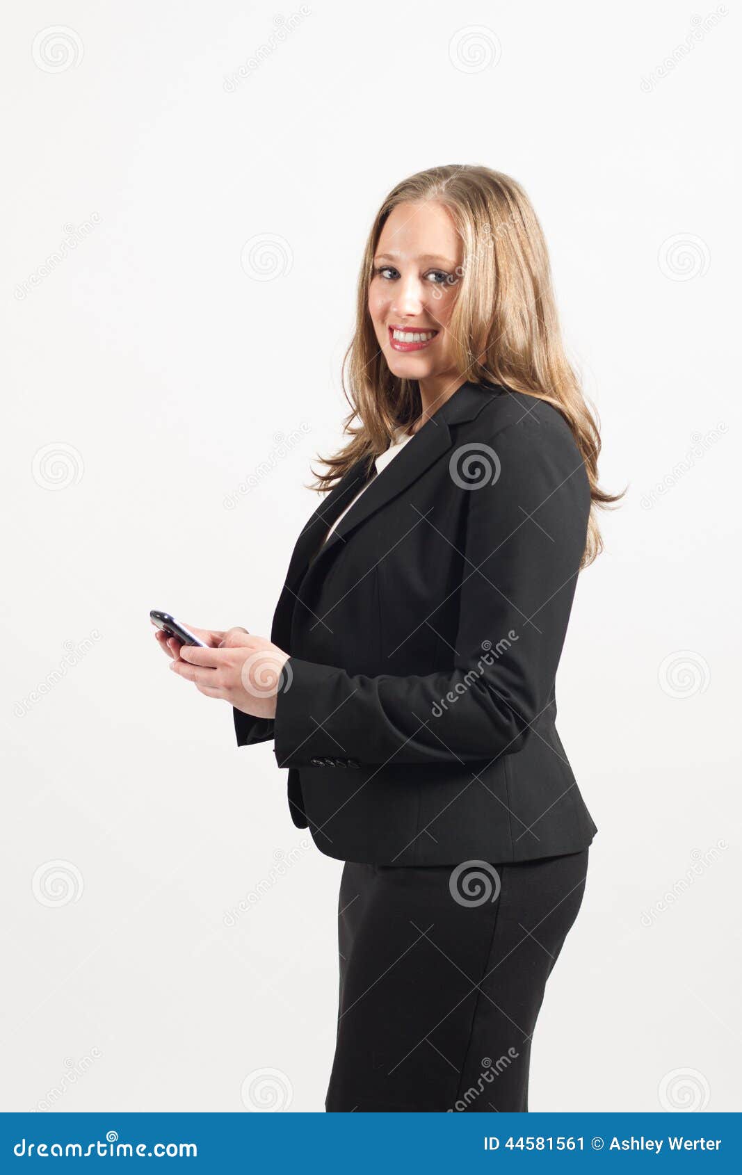 Female Professional on Phone Stock Image - Image of beautiful, white ...