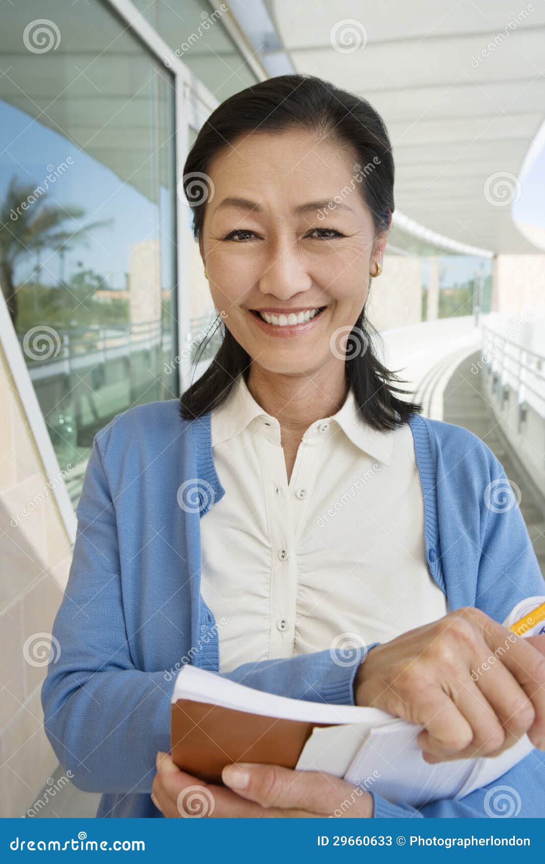 Female Professor with Book stock image. Image of book - 29660633