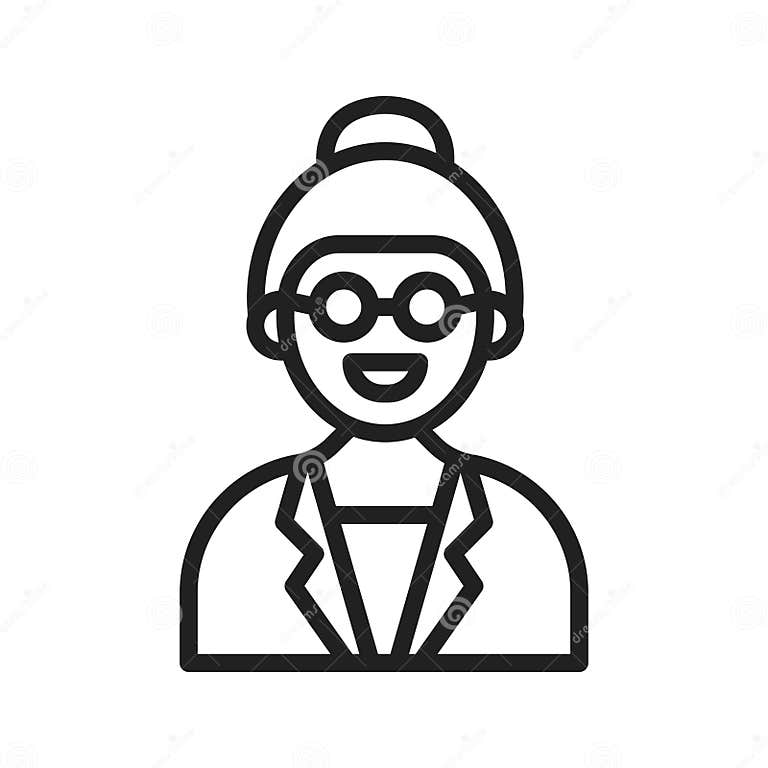 Female Professor Icon Vector Image. Suitable for Mobile Apps, Web Apps ...