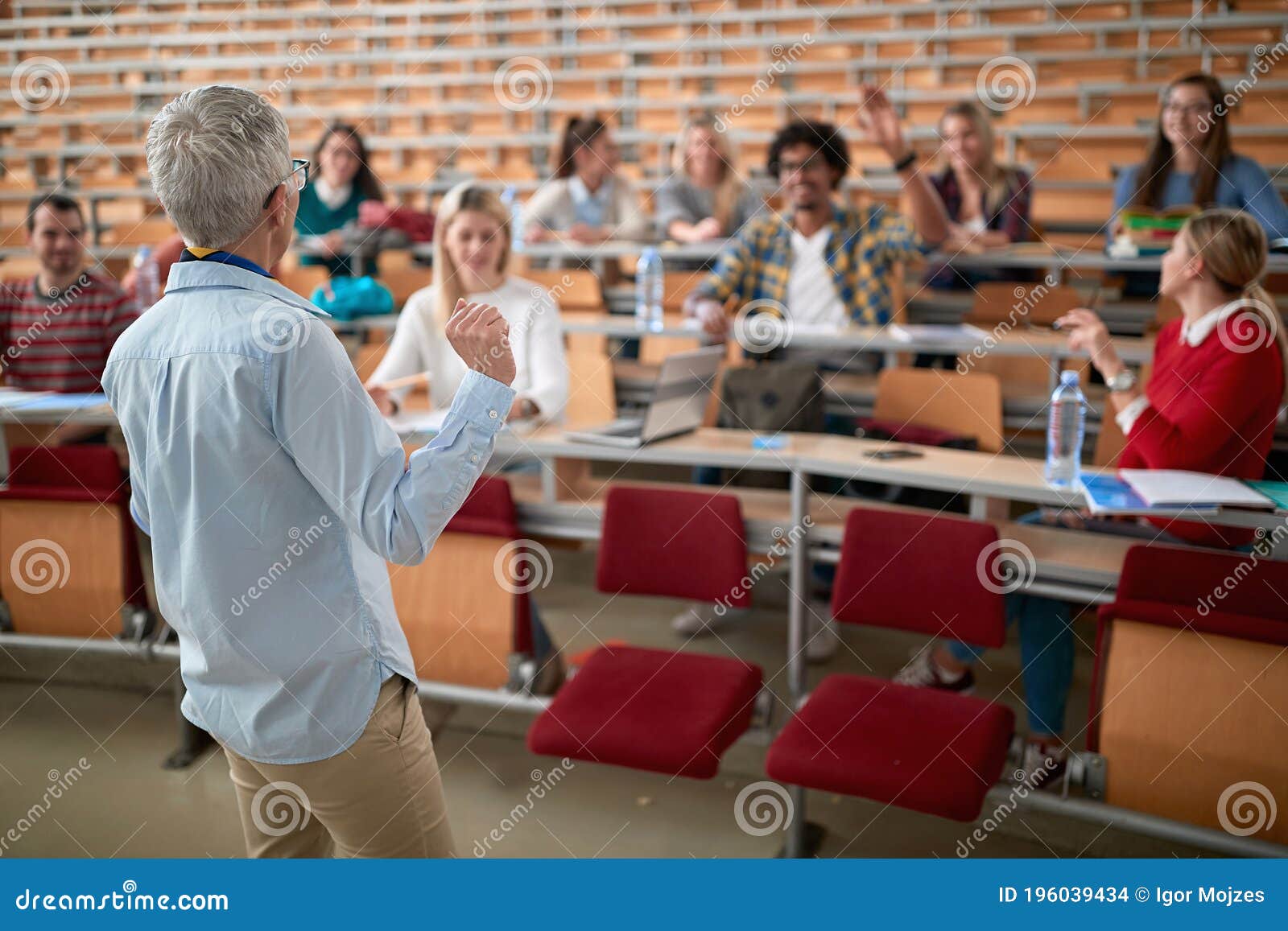 Female Professor Lecturing the Students Stock Photo - Image of lecture ...
