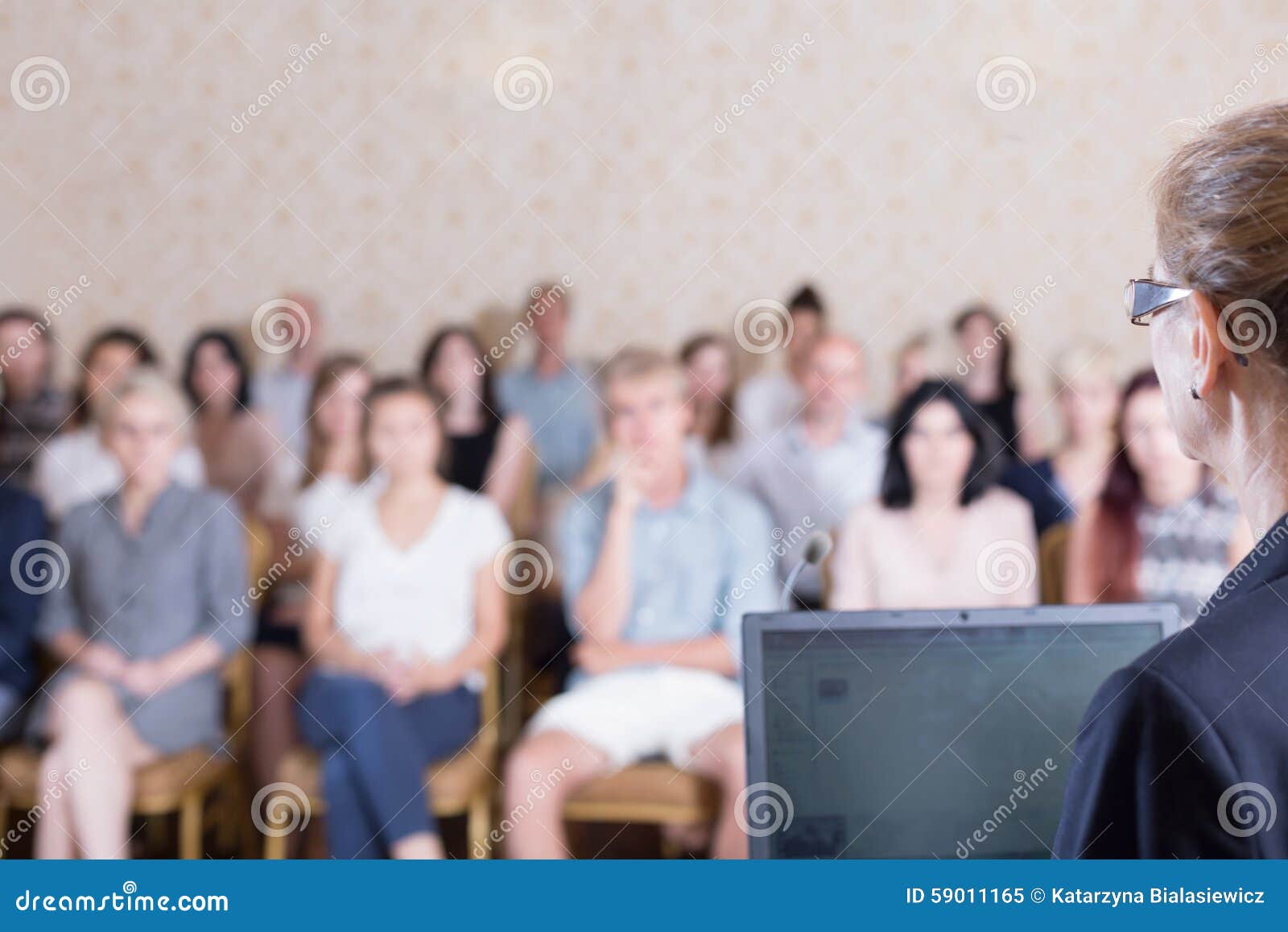 Female Professor during Presentation Stock Image - Image of education ...