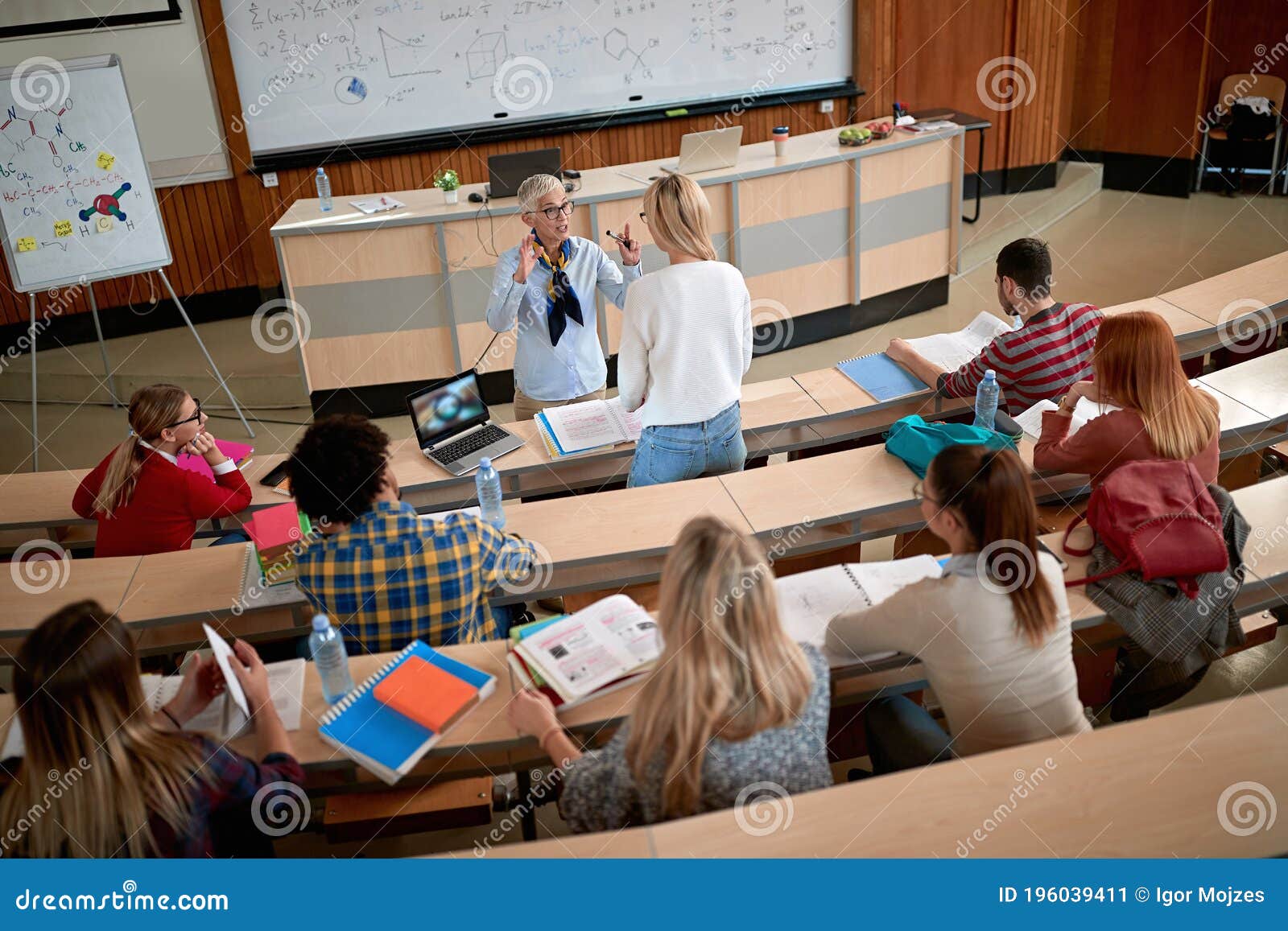 Female Professor Questioning the Student Stock Image - Image of ...
