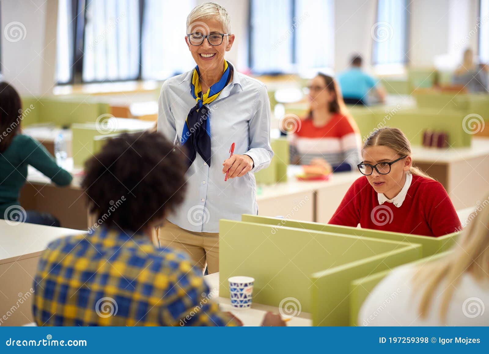 Female Professor Talking To a Student Stock Photo - Image of ...