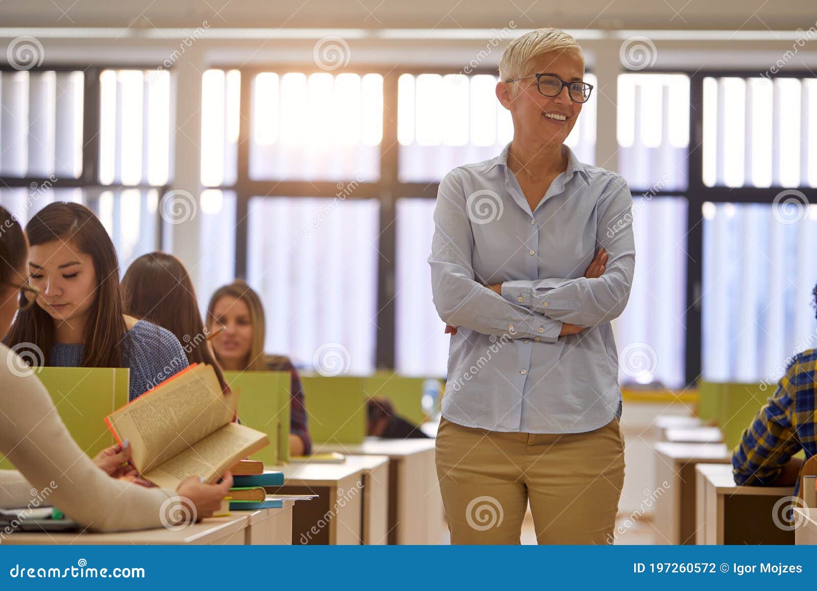 Female Professor at the Work Stock Photo - Image of classmates, mentor ...