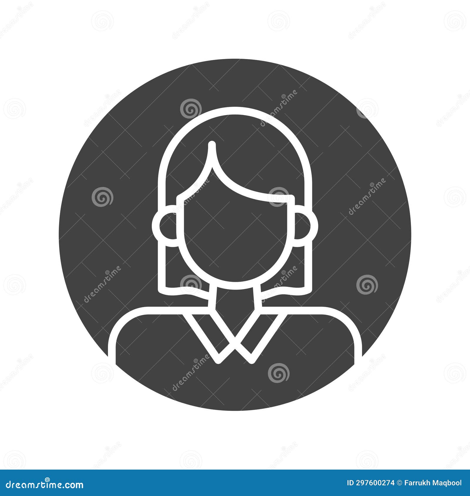 Female Profile Icon Vector Image. Stock Vector - Illustration of vector ...