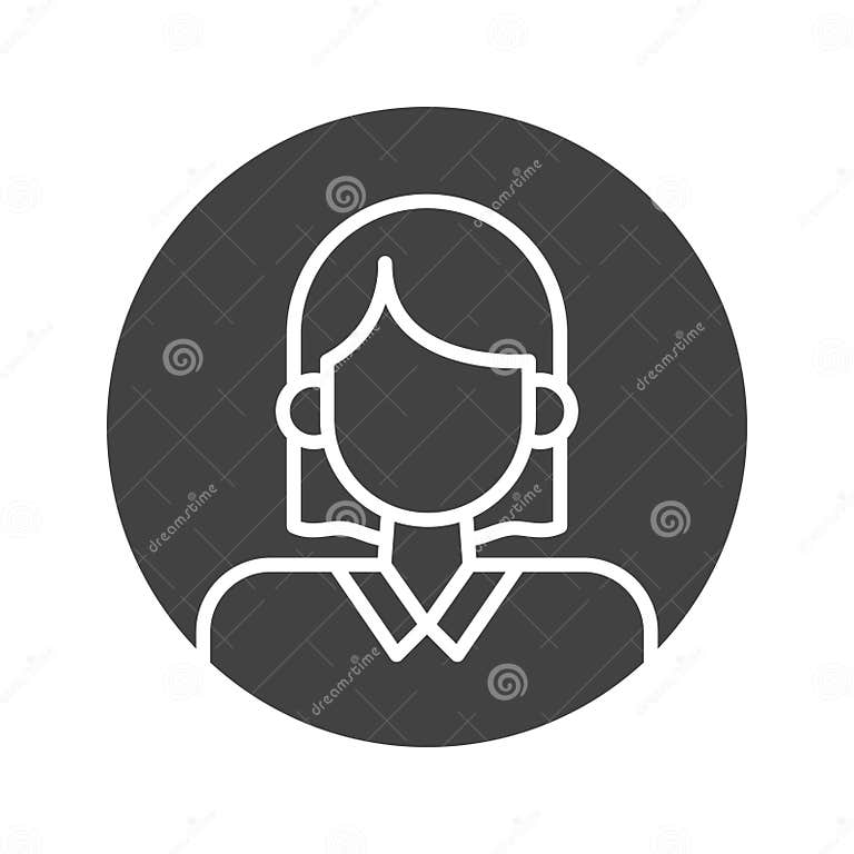Female Profile Icon Vector Image. Stock Vector - Illustration of vector ...