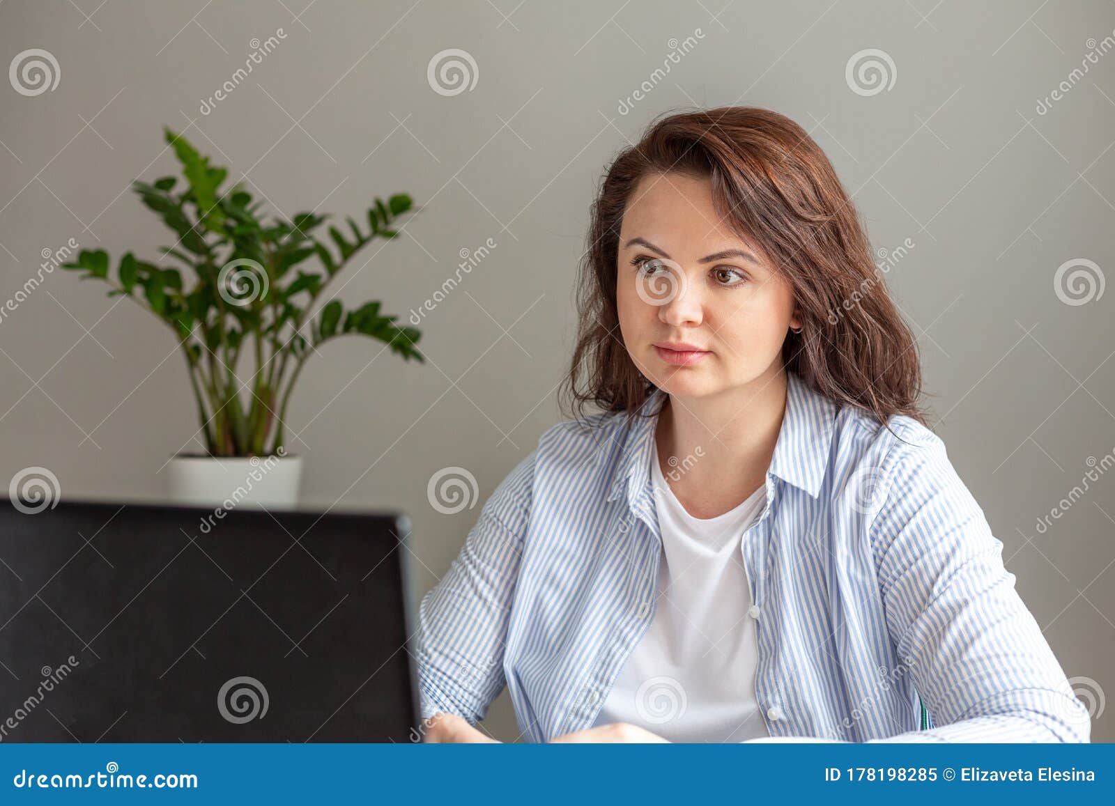 Female Programmer or Freelancer Working from Home, Remote, Home Office ...