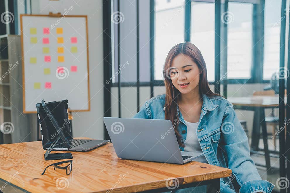 Female Programmer Working on Coding, Software Development and Web Design.Concept Technology ...