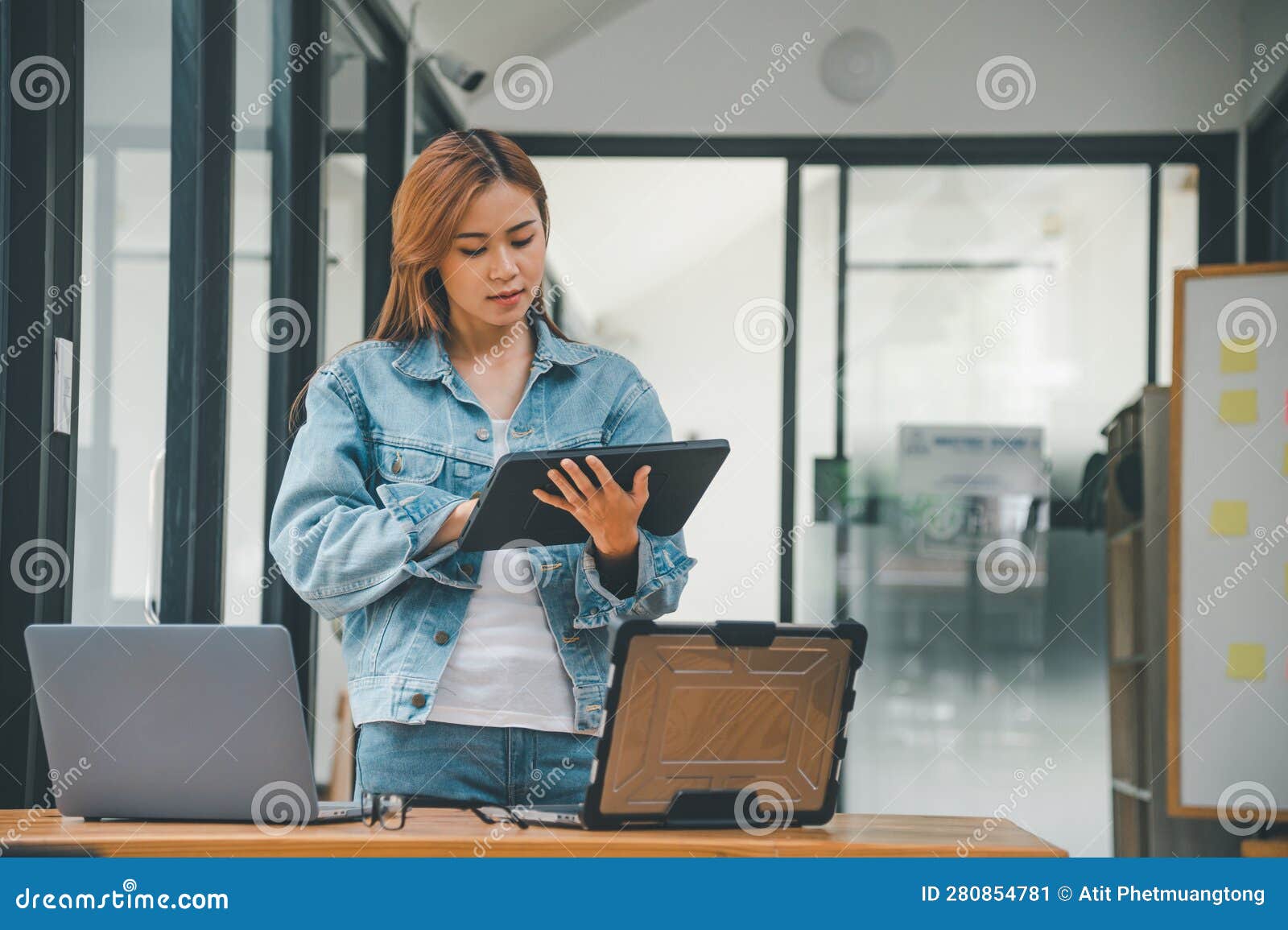Female Programmer Working on Coding, Software Development and Web ... Female Programmer Working on Coding, Software Development and Web ...