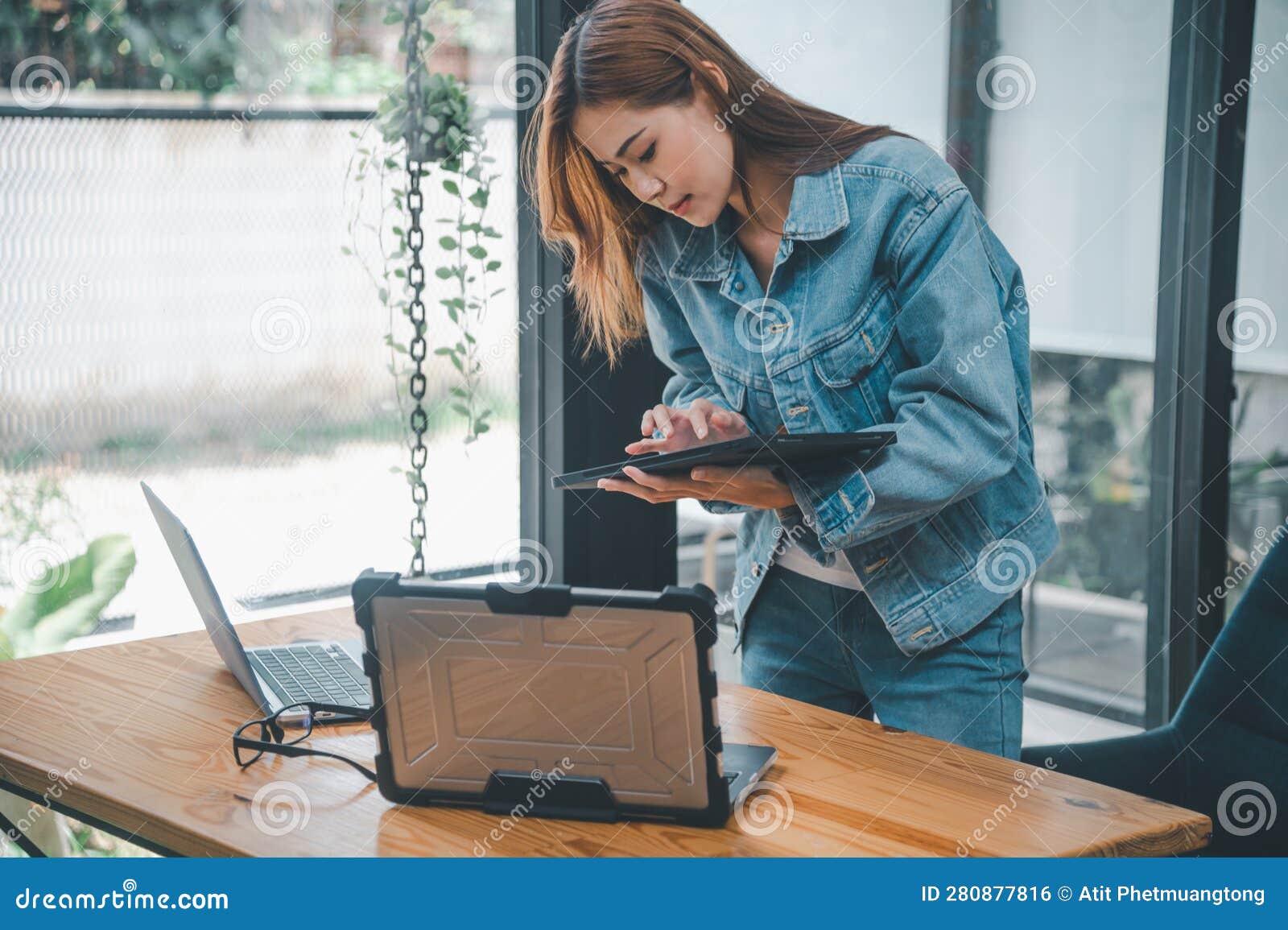 Female Programmer Working on Coding, Software Development and Web ... Female Programmer Working on Coding, Software Development and Web ...