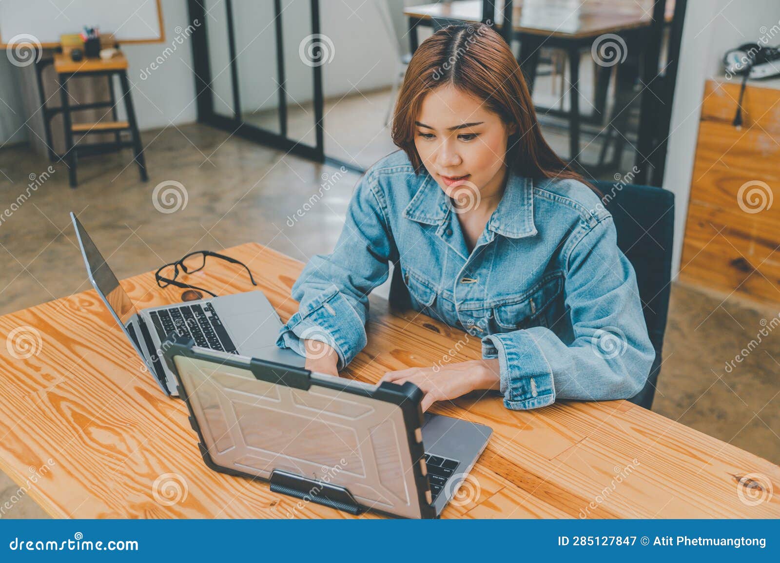 Female Programmer Working on Coding, Software Development and Web ...