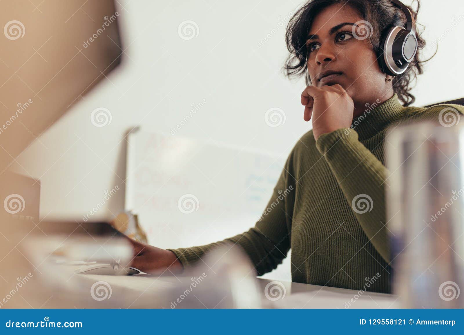 Female Programmer Working On Computer Stock Image Image Of Busy