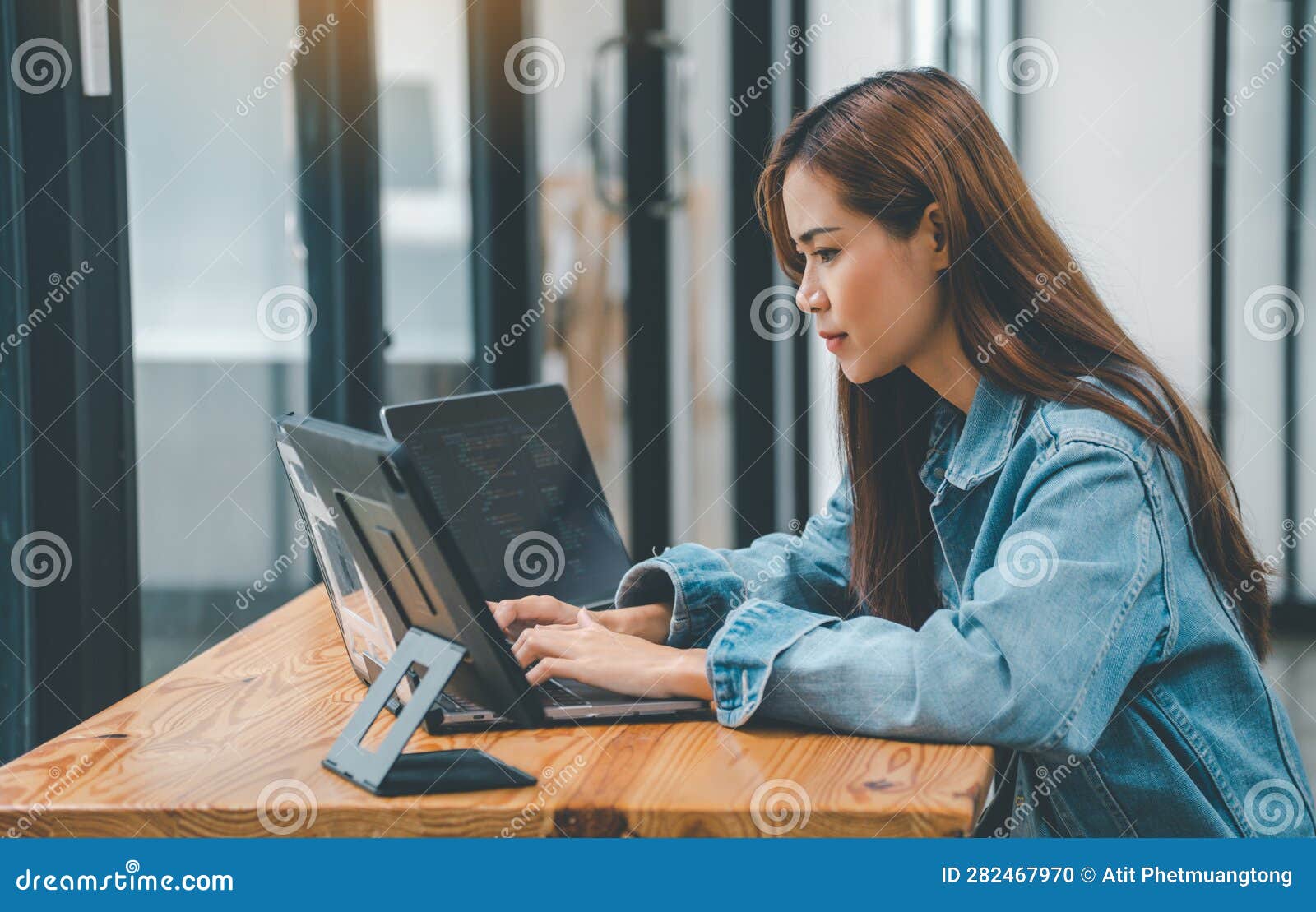 Female Programmers Are Thinking And Planning To Work On Programming Software Coding And Web