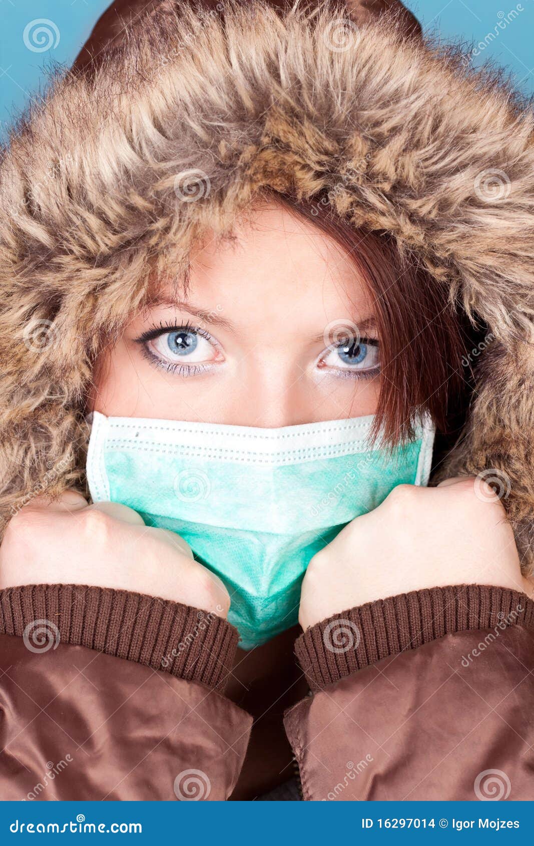 Female with Protection Mask Stock Photo - Image of infection, mask ...